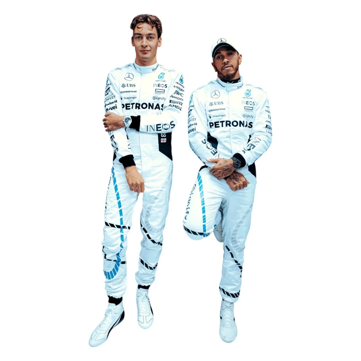 2024 Qatar GP F1 Racing Costume Worn by Lewis Hamilton & George Russel ...